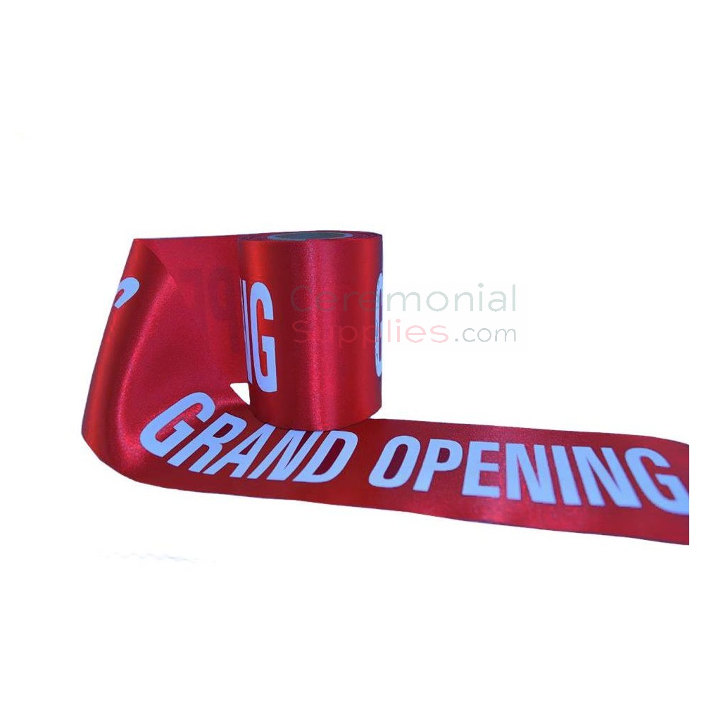 Red Printed Grand Opening Ribbon | ceremonialsupplies.com