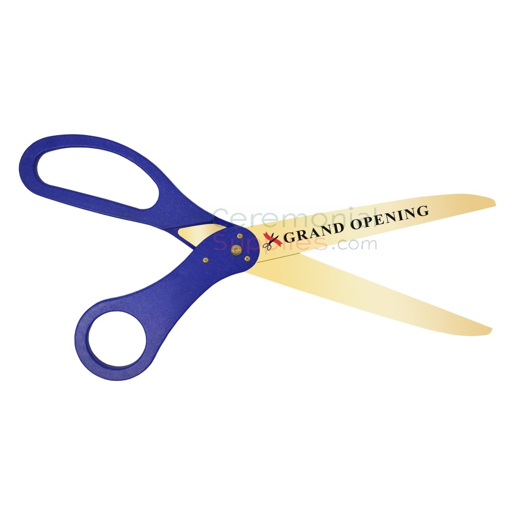 Golden Blade Grand Opening Scissors W Custom Logo | ceremonialsupplies.com