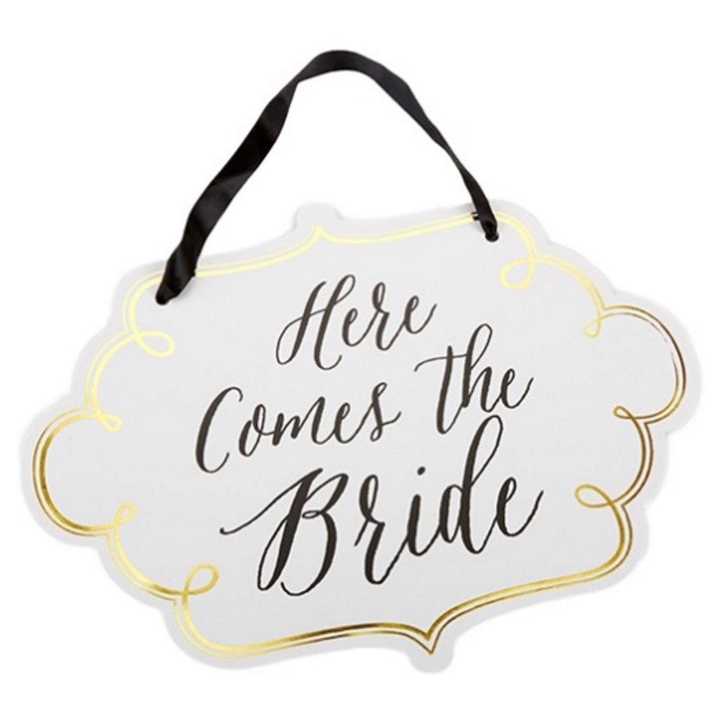 Here Comes The Bride Sign | ceremonialsupplies.com
