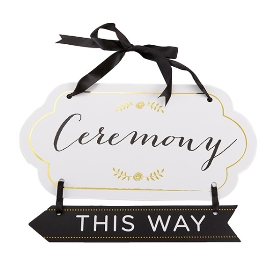 Gold Accented Ceremony Guide Sign | Ceremonial Groundbreaking, Grand ...