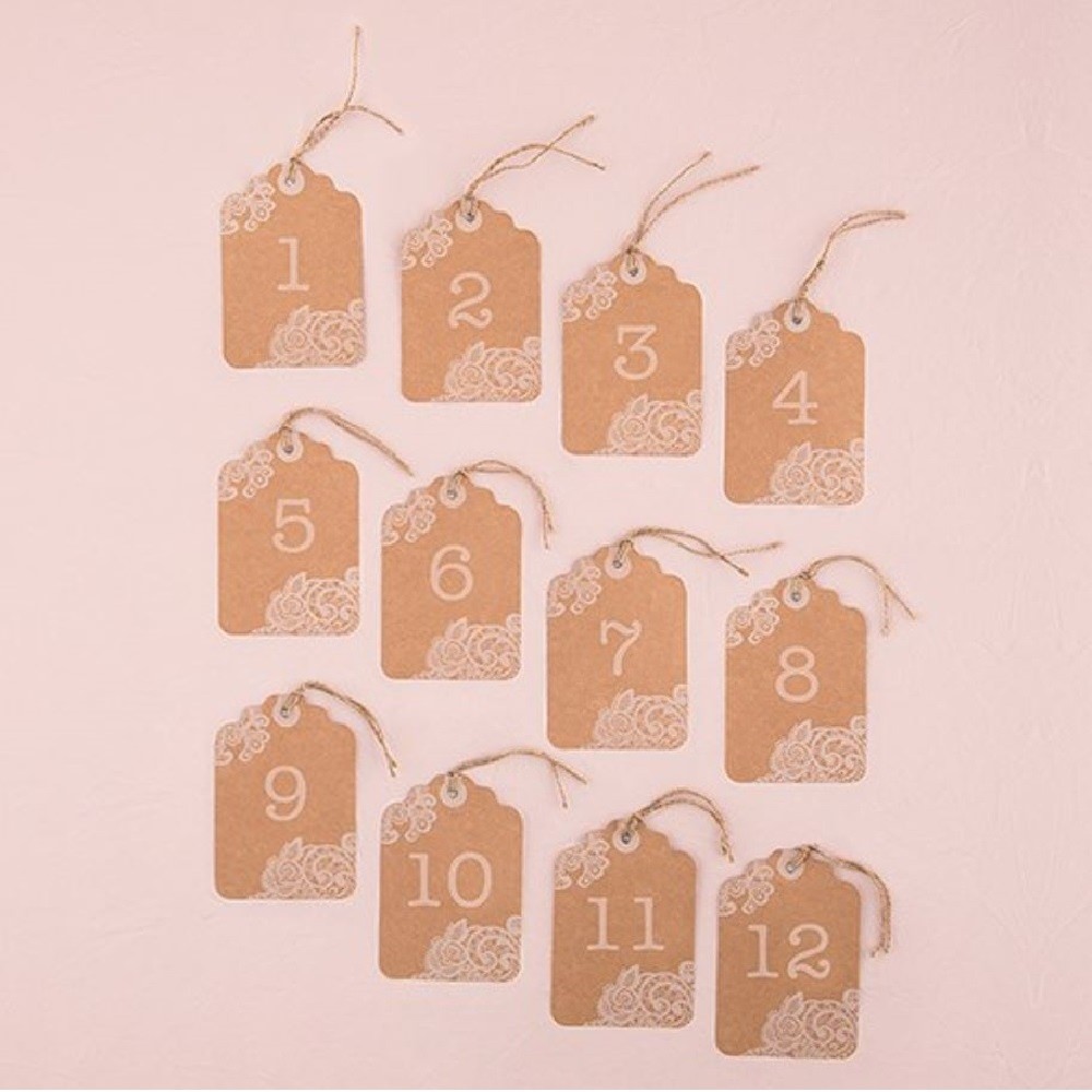 Wedding Lace Number Tags | Ceremonial Groundbreaking, Grand Opening ...