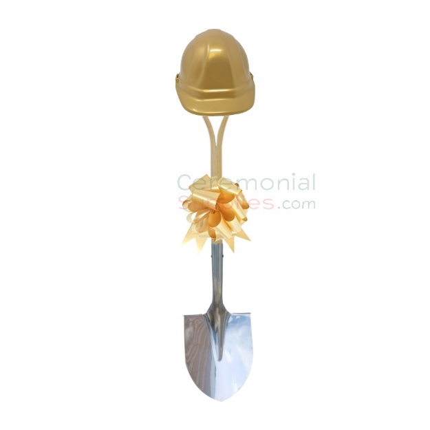Groundbreaking Shovel Hard Hat And Bow Kit | Ceremonial Groundbreaking ...