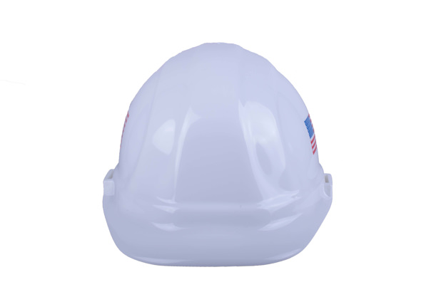 American Flag White Groundbreaking Hard Hat | Ceremonial Groundbreaking ...