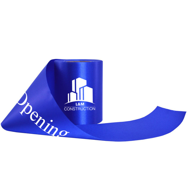 White Ink Printed Custom Ceremonial Ribbon | Ceremonial Groundbreaking ...