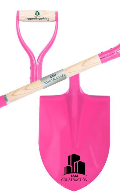 Pink Groundbreaking Ceremonial Shovel | Pink Shovels | Ceremonial ...