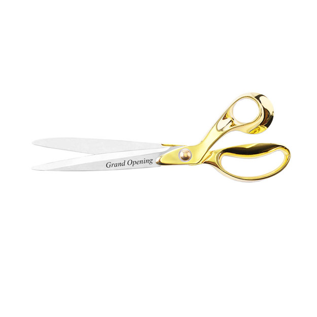 Deluxe Golden Handle Stainless Steel Ceremonial Scissors | Ceremonial ...