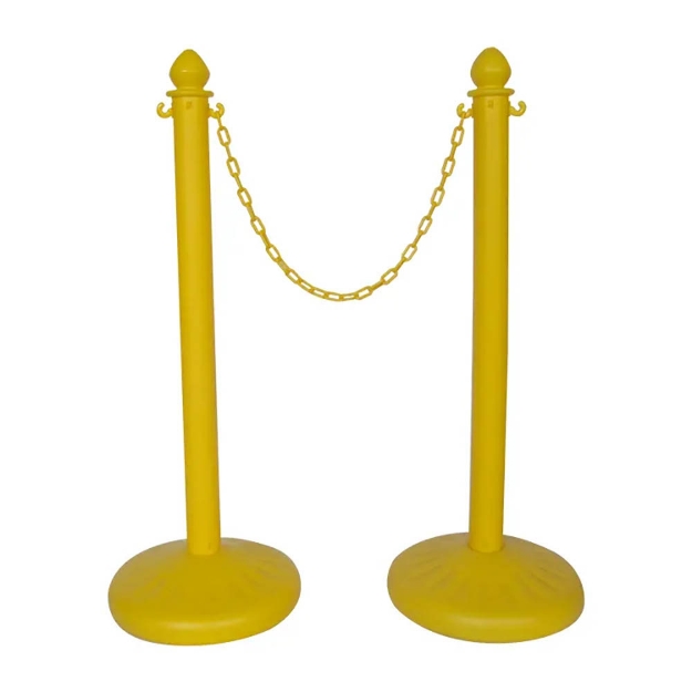 Two Plastic Stanchion & Chain Kit | Lightweight, Fillable, UV-Protected ...