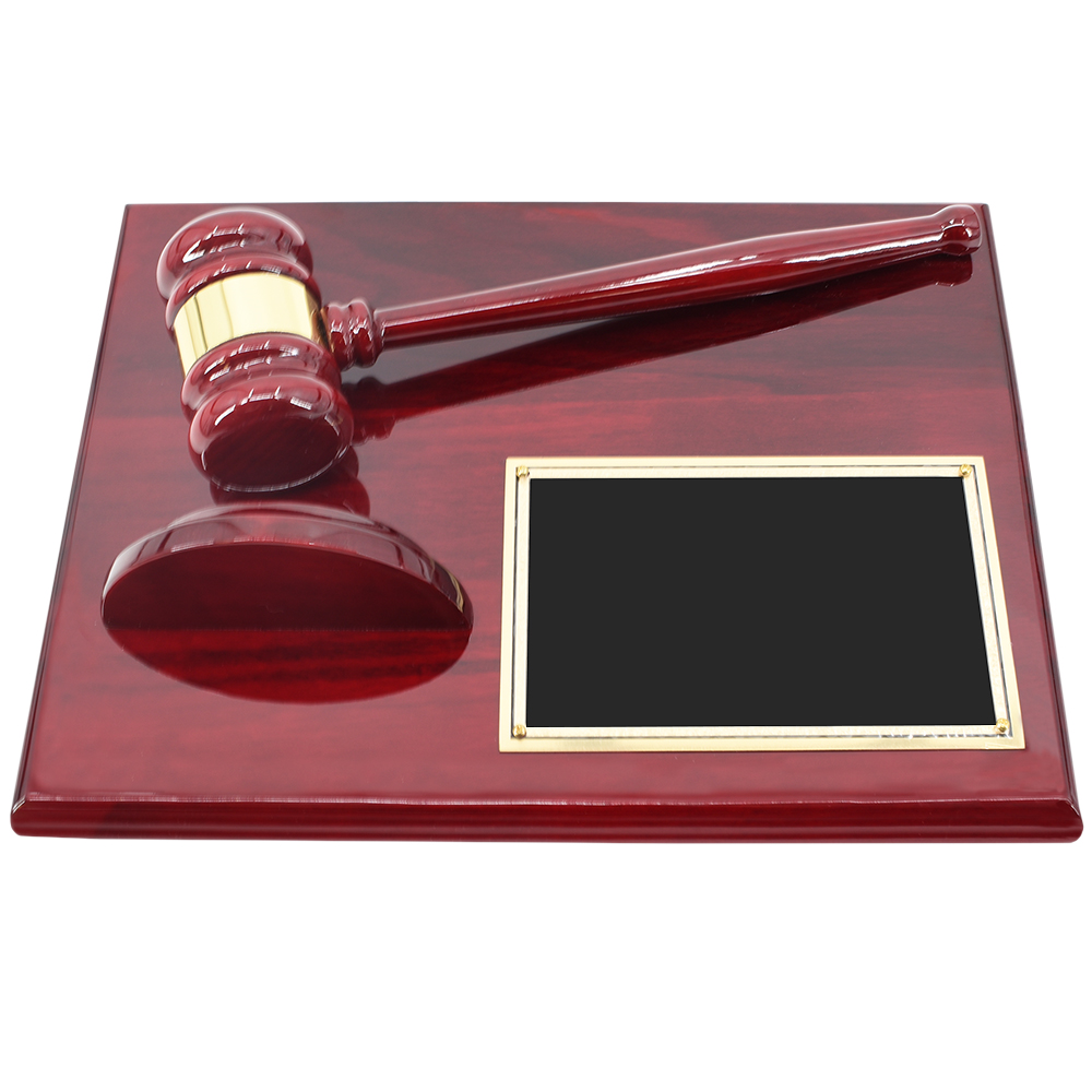Rosewood Gavel Plaque with Customized Plate – Judge & Court Award ...