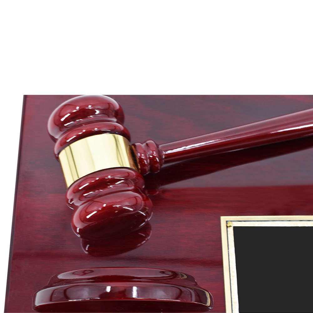 Rosewood Gavel Plaque with Customized Plate – Judge & Court Award ...