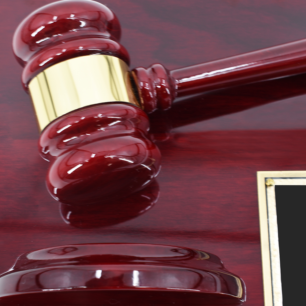 Rosewood Gavel Plaque with Customized Plate – Judge & Court Award ...